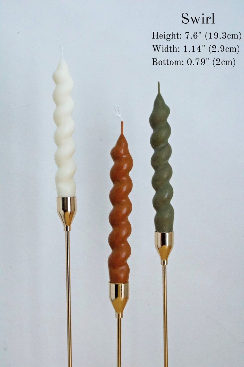 Hexagon Candle Twisted Candle Spiral Candle Taper Candle - Etsy