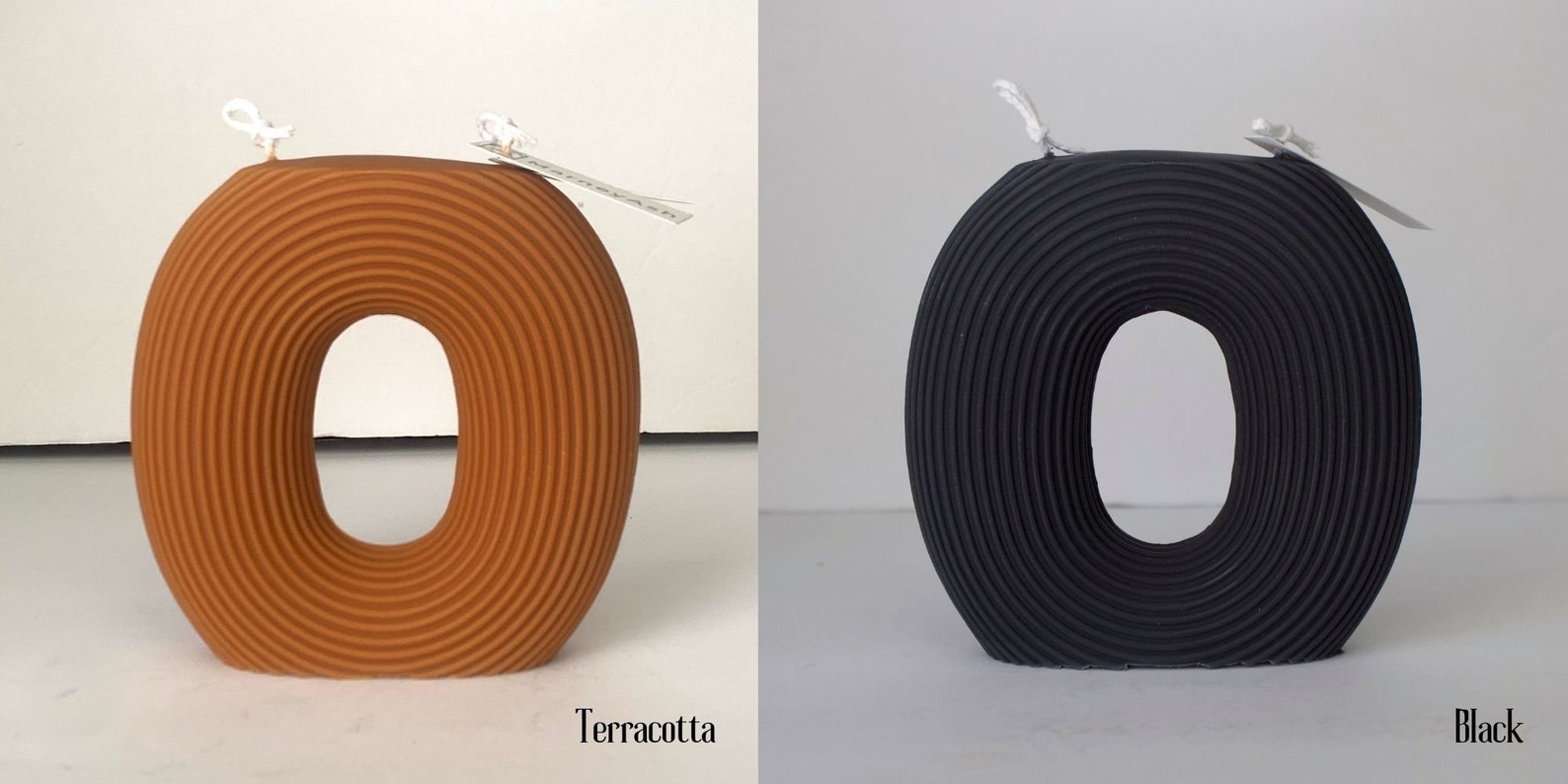 O Shaped Candle, Ribbed Candle, Circle Candle, Home Decor Candle ...