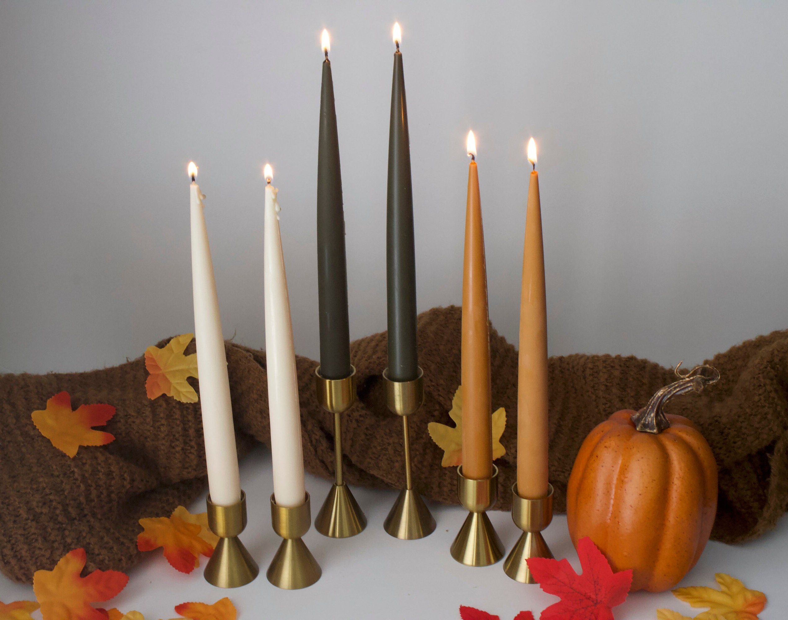 Taper Candle, Candlesticks, Shaped Candle, Beeswax Soy Candle, Fall ...