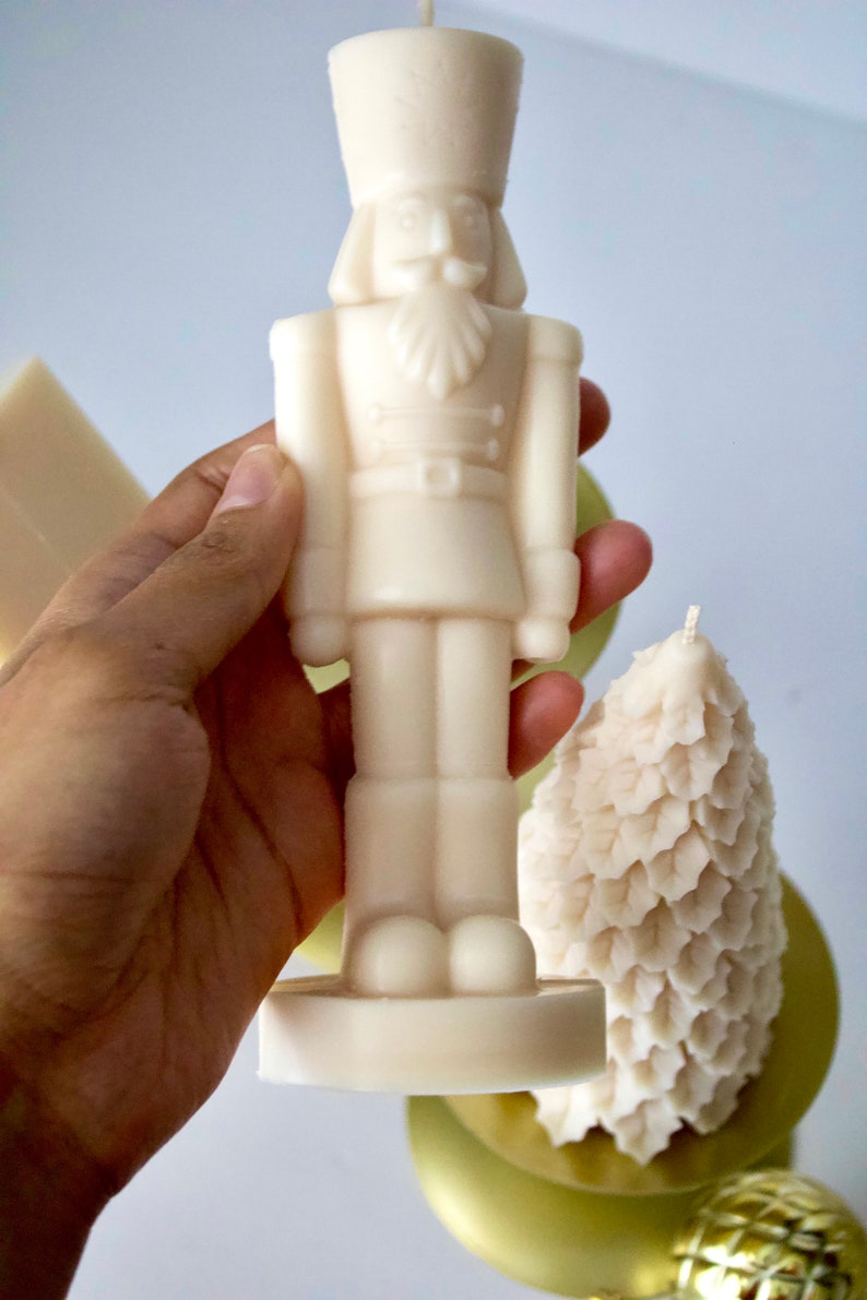 Nutcracker Christmas Candle, Soldier Candle, Wooden Soldier Shaped ...