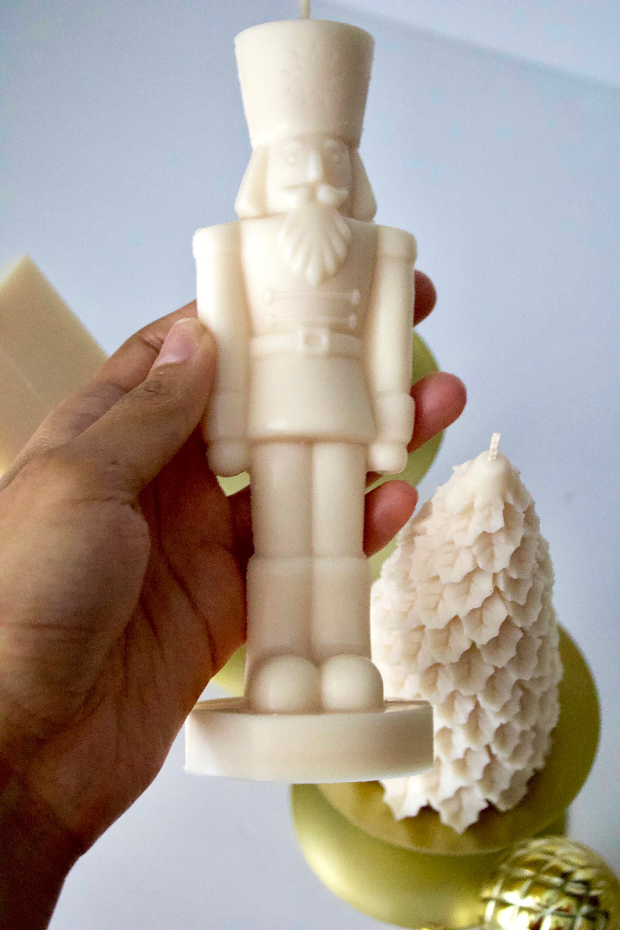 Nutcracker Christmas Candle, Soldier Candle, Wooden Soldier Shaped ...