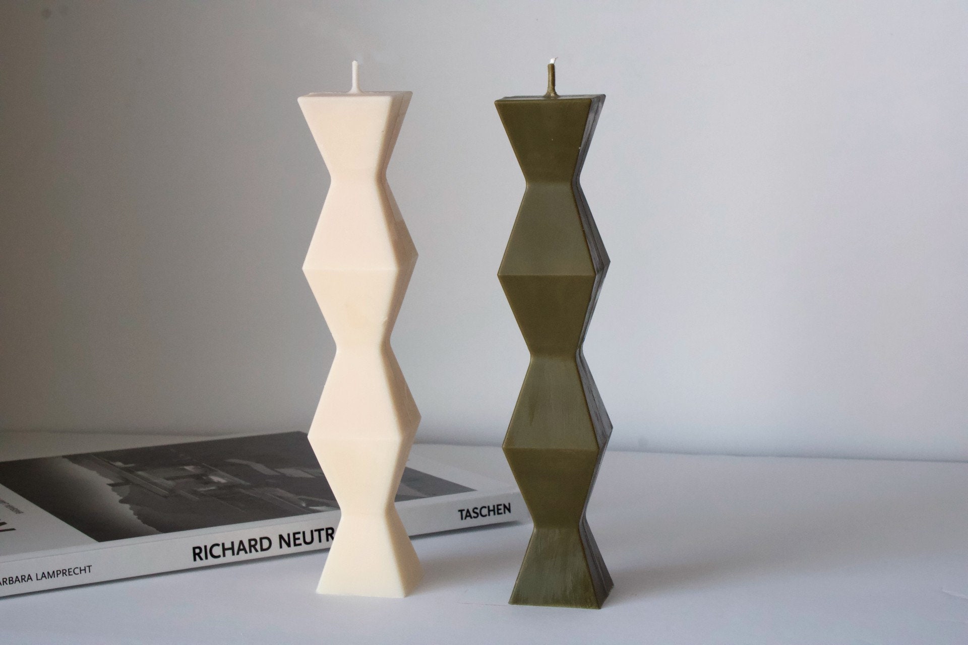 Pillar Candle, Geometric Shaped Candle, Aesthetic Candle, Sculptural ...
