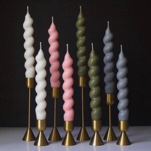 Twisted Taper Candles, Tall Spiral Candlesticks, Modern Candle, Soy Wax ...