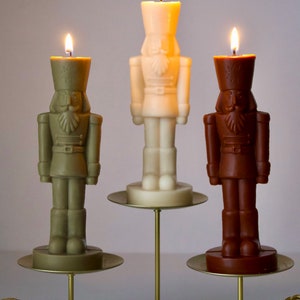 Nutcracker Christmas Candle, Soldier Candle, Wooden Soldier Shaped ...