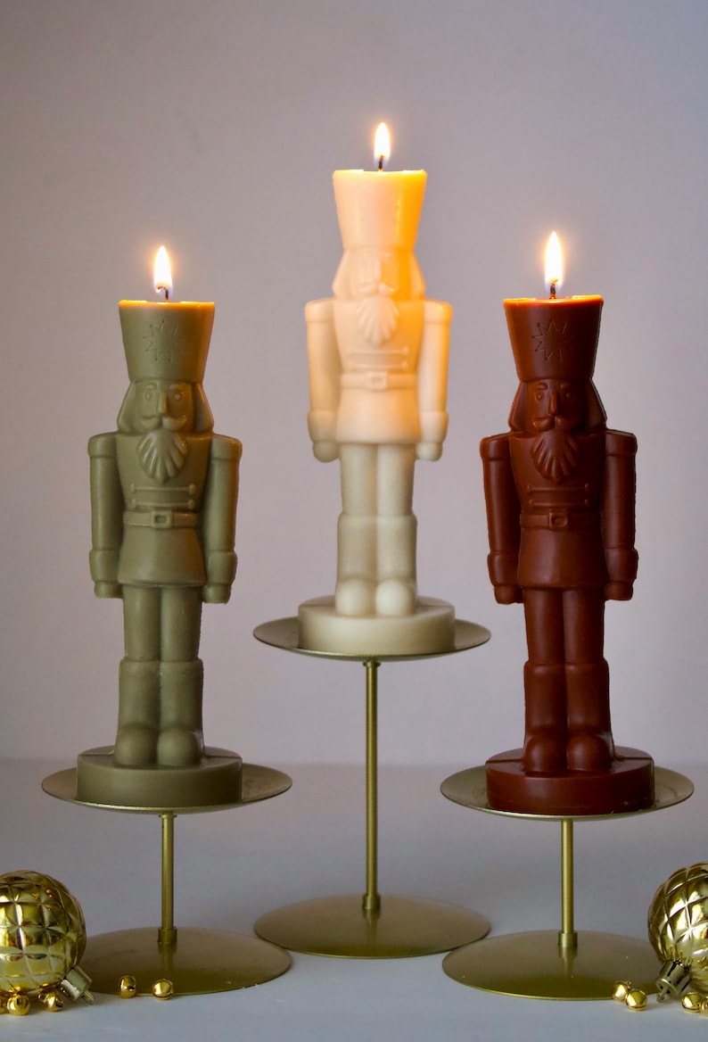 Nutcracker Christmas Candle, Soldier Candle, Wooden Soldier Shaped ...