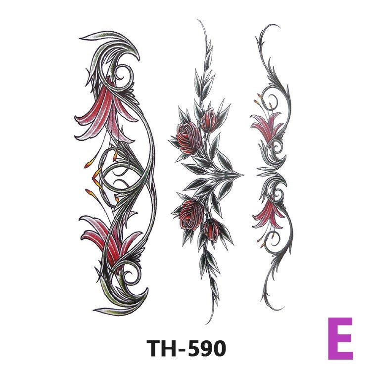 Women Rose Tattoo Lower Back Tattoo Womb Tattoo Waterproof Etsy