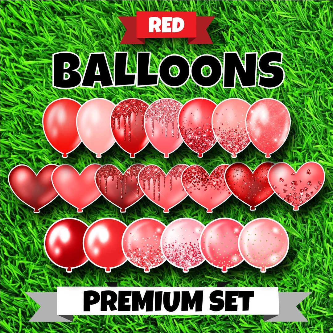 Red Balloon Set Lawn Sign Yard Card Outdoor Party Decorations Business ...