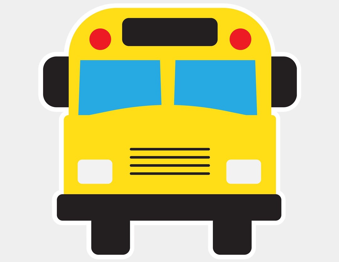 School Bus Yard Card for Lawn Sign Rental Businesses, Classroom Wall ...