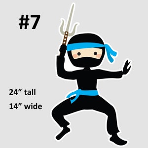 Cute Boy Ninja Yard Cards for Lawn Sign Rental Businesses or Event ...