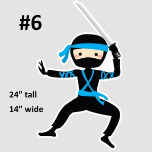 Cute Boy Ninja Yard Cards for Lawn Sign Rental Businesses or Event ...