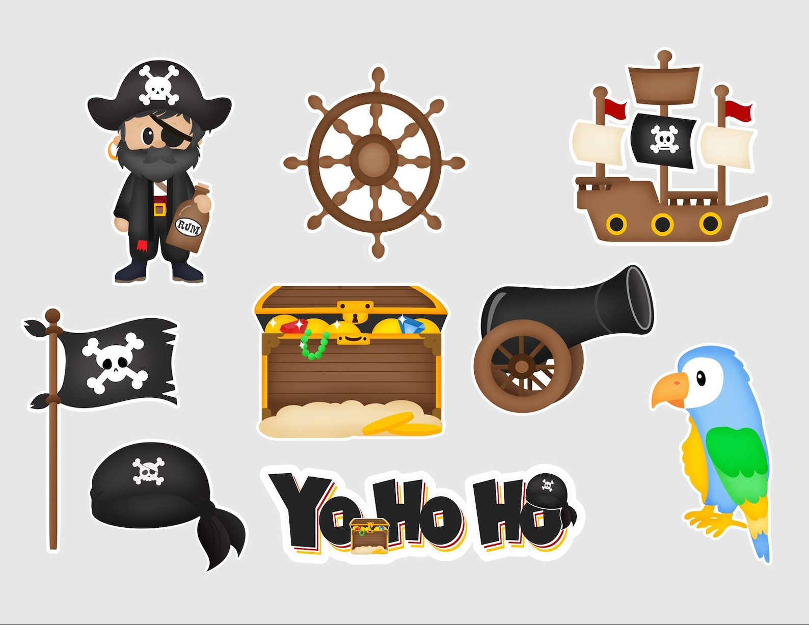 Ahoy Mate Pirate Set 1 Yard Cards for Lawn Sign Rental - Etsy