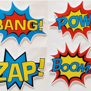 Cartoon Super Hero Sound Effects Yard Card Flair for Yard Sign Rental ...