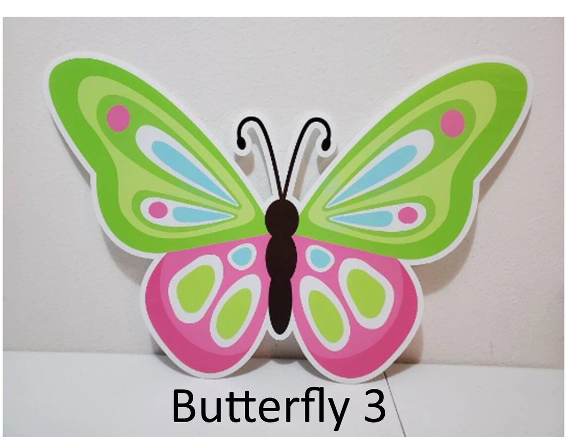 Colorful Butterflies Lawn Sign Yard Card Outdoor Party | Etsy