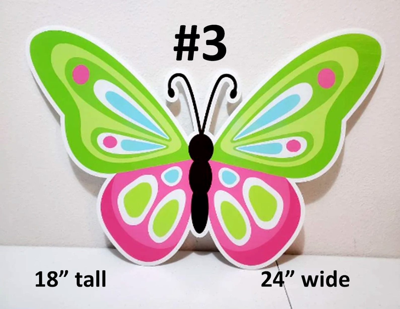 Colorful Butterflies Lawn Sign Yard Card Outdoor Party Decorations ...