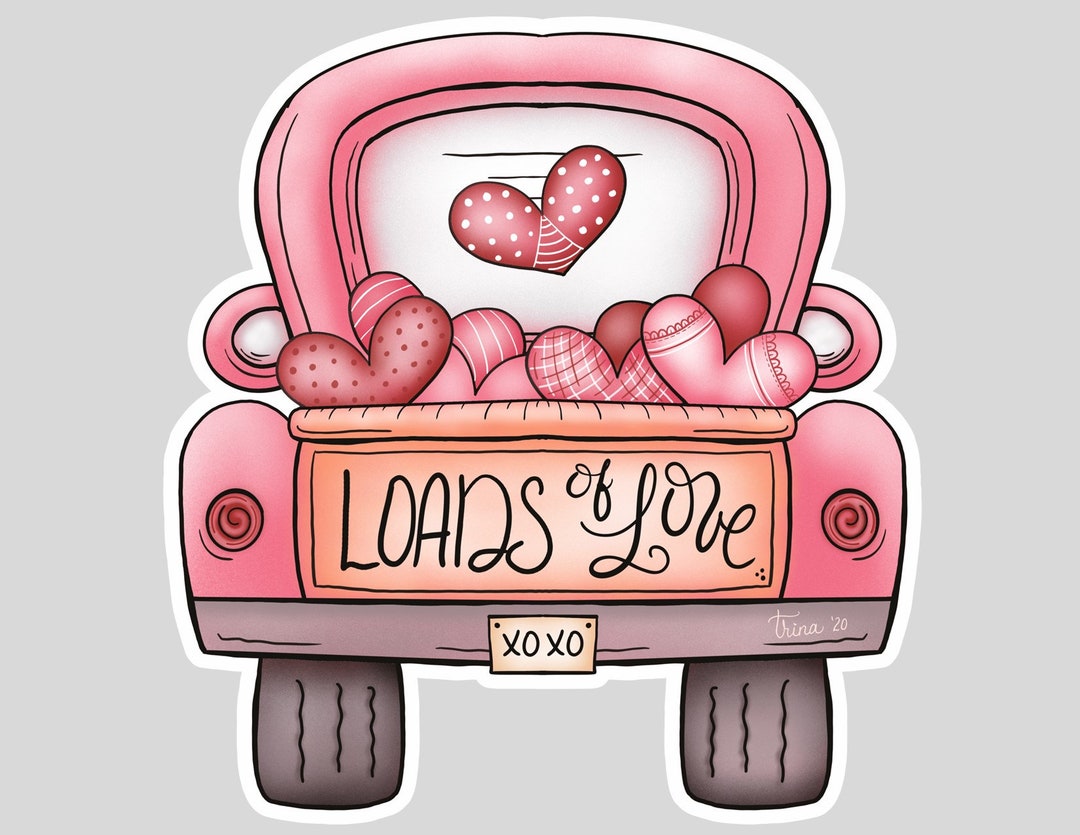 Vintage Valentine's Day Truck Yard Card for Lawn Sign Rental Businesses ...