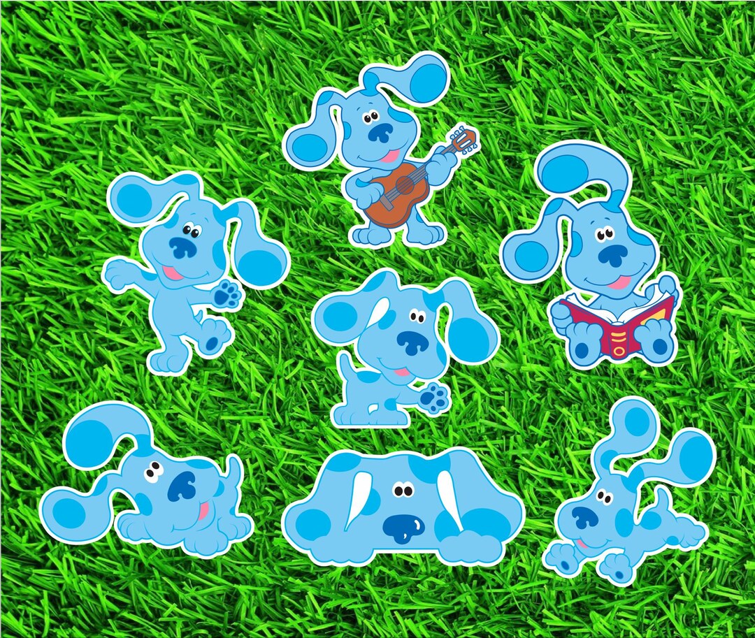 Blue Dog Character for Yard Card, Parties, Decorations, Table Topper ...