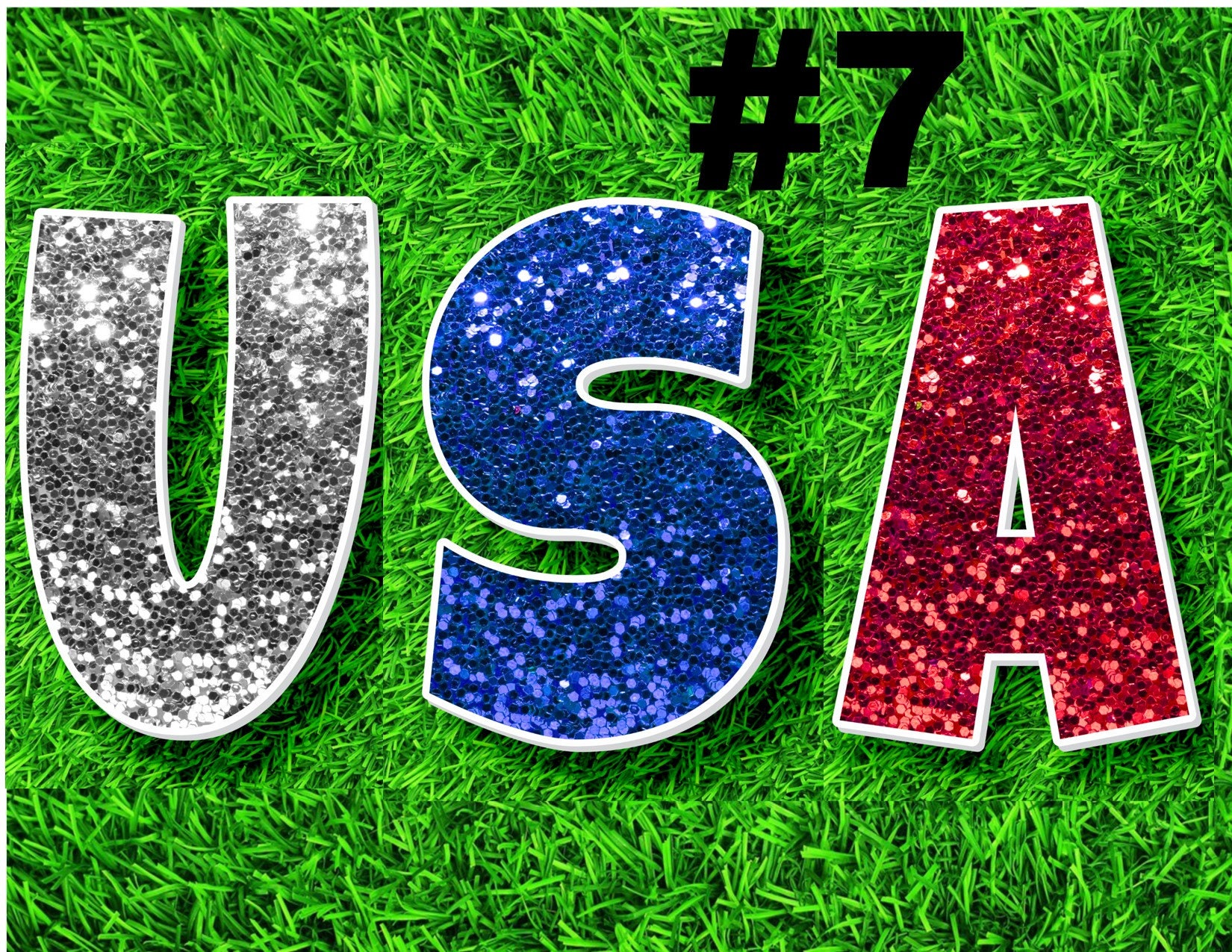USA Glitter Letters Yard Card Lawn Sign Set Wall Art Business Supplier ...