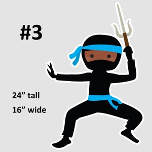 Cute Boy Ninja Yard Cards for Lawn Sign Rental Businesses or Event ...