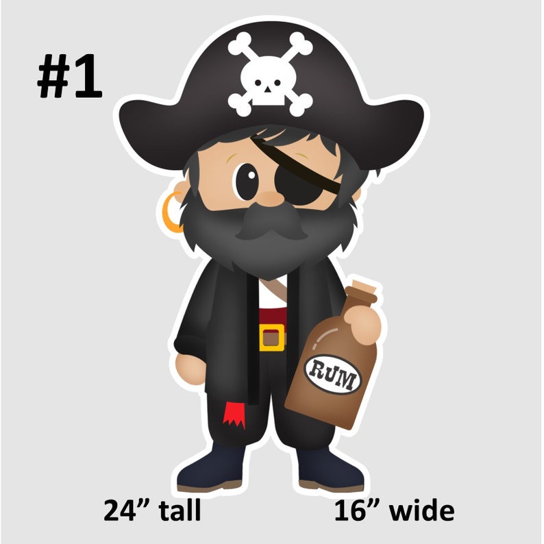 Ahoy Mate Pirate Set 1 Yard Cards for Lawn Sign Rental - Etsy