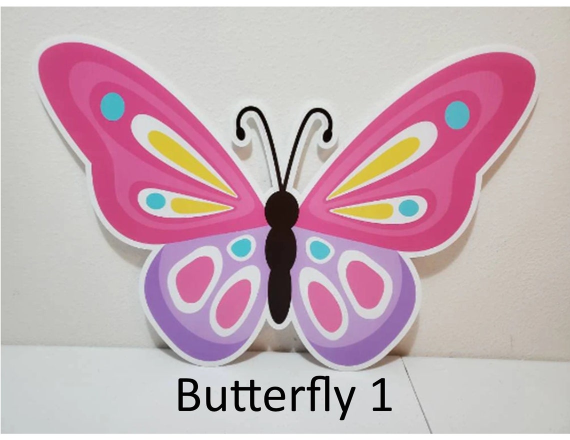 Colorful Butterflies Lawn Sign Yard Card Outdoor Party | Etsy