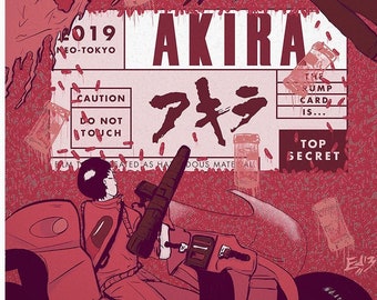 Akira Art Print Tetsuo Akira Poster Anime Manga Comic - Etsy