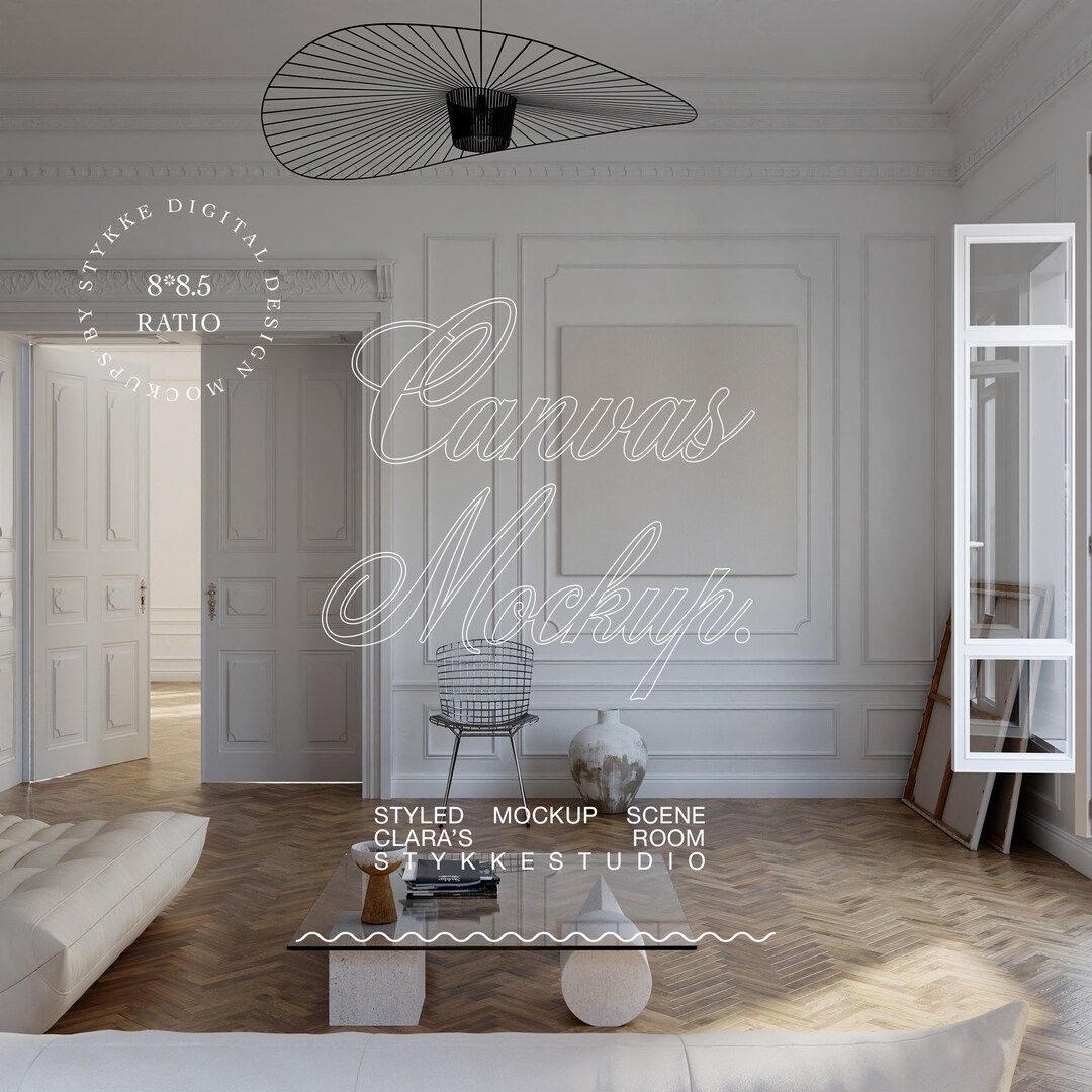 Painting Canvas Mockup, 8x8.5 Rectangle Mockup, Nearly Square Canvas ...