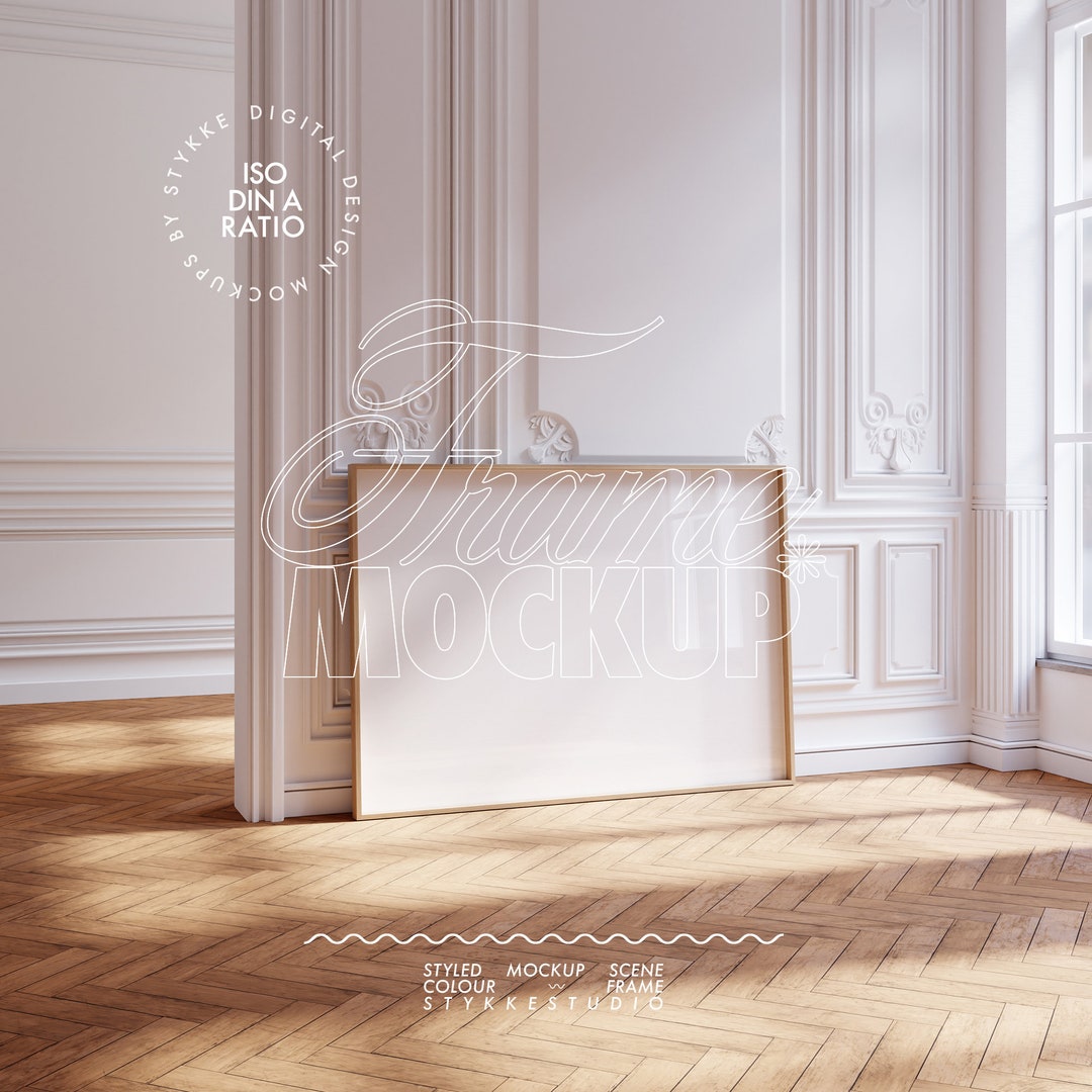 Scandinavian Frame Mockup DIN A Ratio, Minimalistic Interior Mockup ...