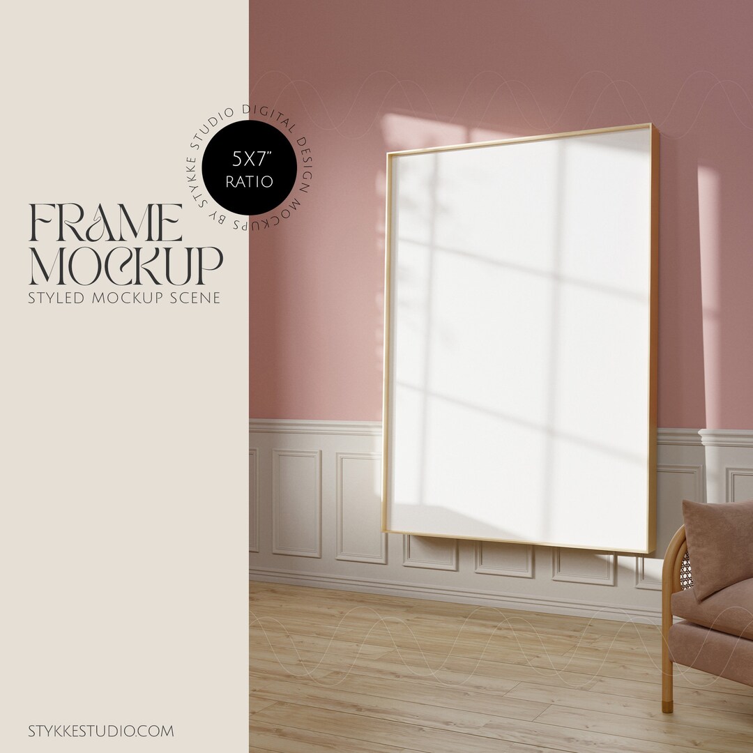 Tall Vertical Mockup, Vertical Frame Mockup, Big Poster Mockup, Pink ...