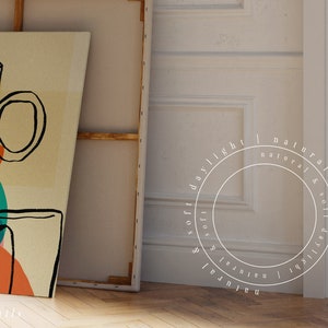 Small Square Canvas Mockup for Art, Minimalistic Mockup for Painting ...