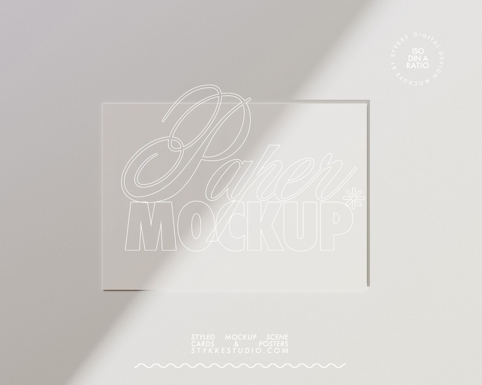Poster Mockup DIN A ISO Digital Paper Horizontal Card Print Poster ...