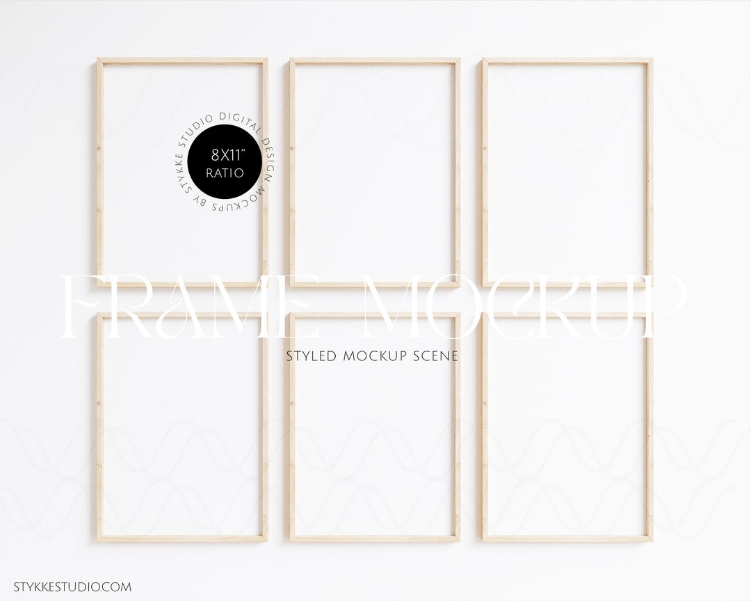 Six Frame Mockup Bundle, Set of Six Frame Mockups,minimalistic, 6 ...