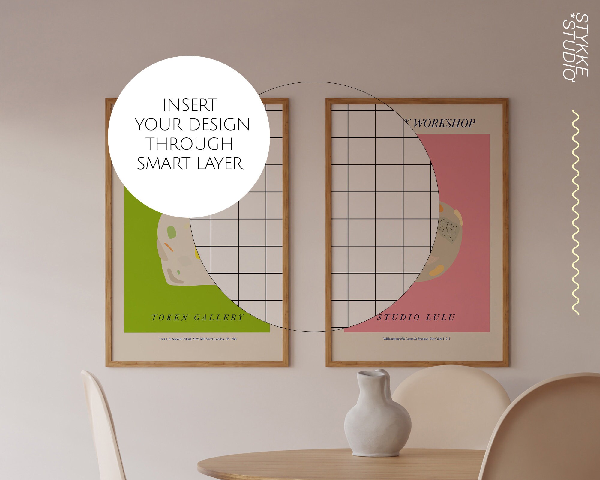 Two Frames Mockup, Frame Mockup Duo, Digital Frame Scenery, Vertical ...