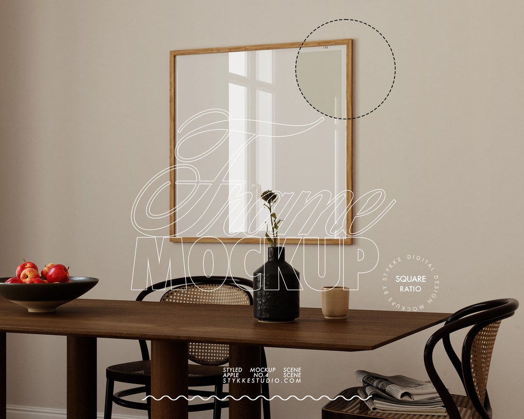 Big Square Frame Mockup for POD or Printable Art Presentation, Digital ...