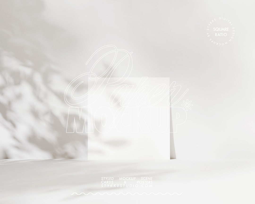 Poster Mockup Digital Paper Square Card DIN A ISO Print Poster Artwork ...