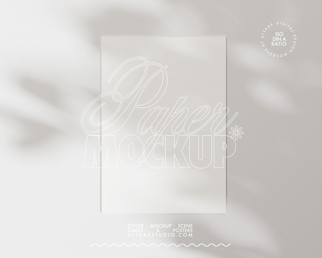 Poster Mockup DIN A ISO Digital Paper Vertical Card Print Poster ...