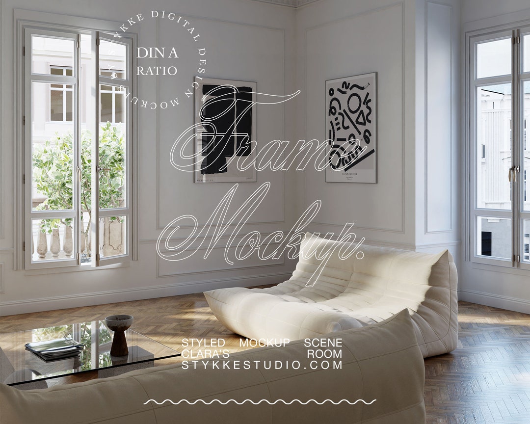 Frame Mockup, Two Vertical Frame Mockups, Mockup for Poster, Frame ...