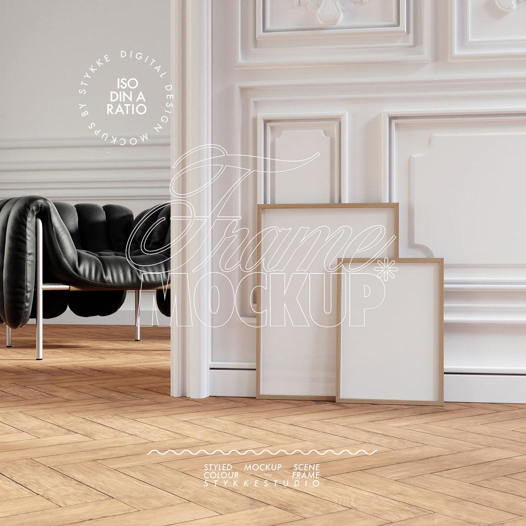 Two Frames Mockup, Set of Two Vertical Frame Mockup, Digital Frame 2 ...