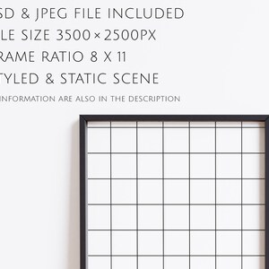 8x11 Two Black Frame Mockups, 8x11 Frame Mockup, Set of Two Black Frame ...