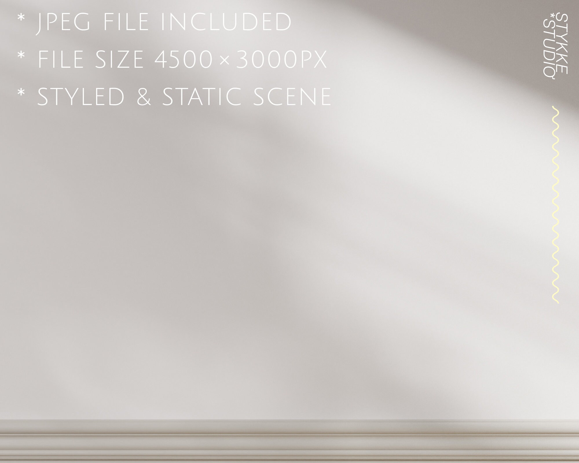 Empty Wall Mockup Molding Wall Mockup Shadow & Sun on Wall - Etsy