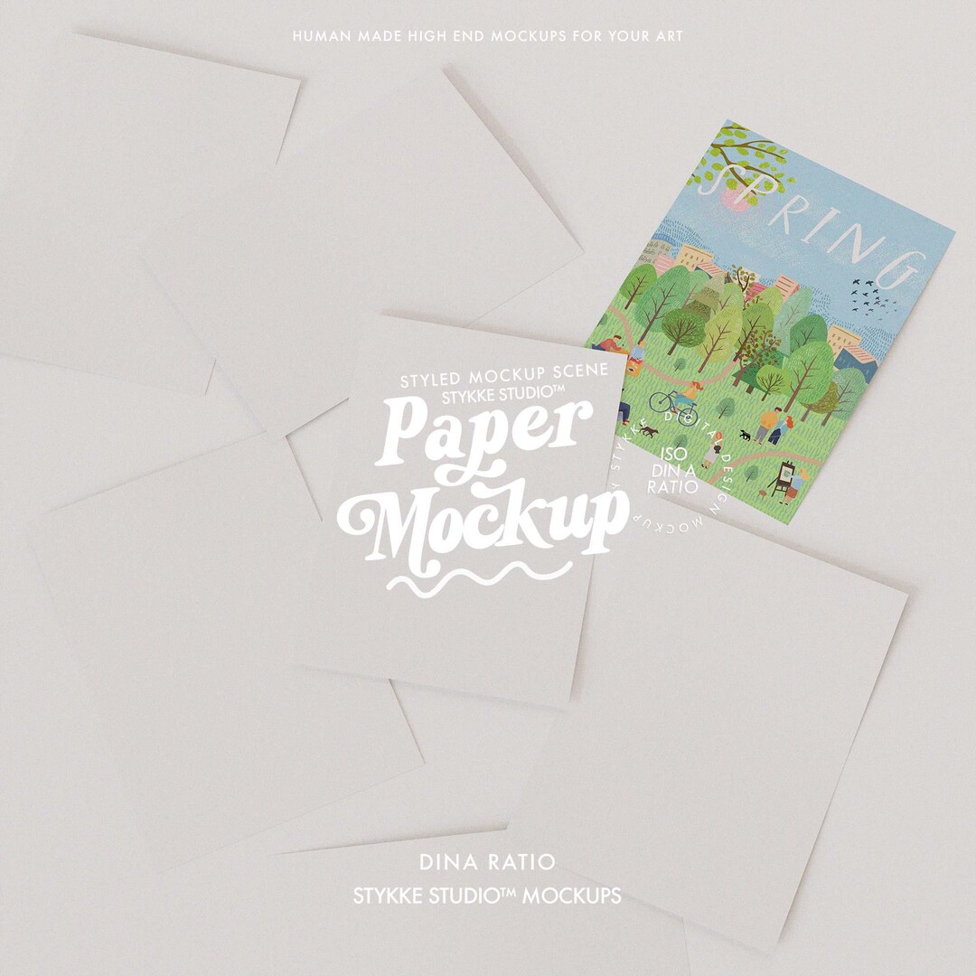 Card Mockup Bundle DIN A, Digital Poster Mockup Print, Vertical ...