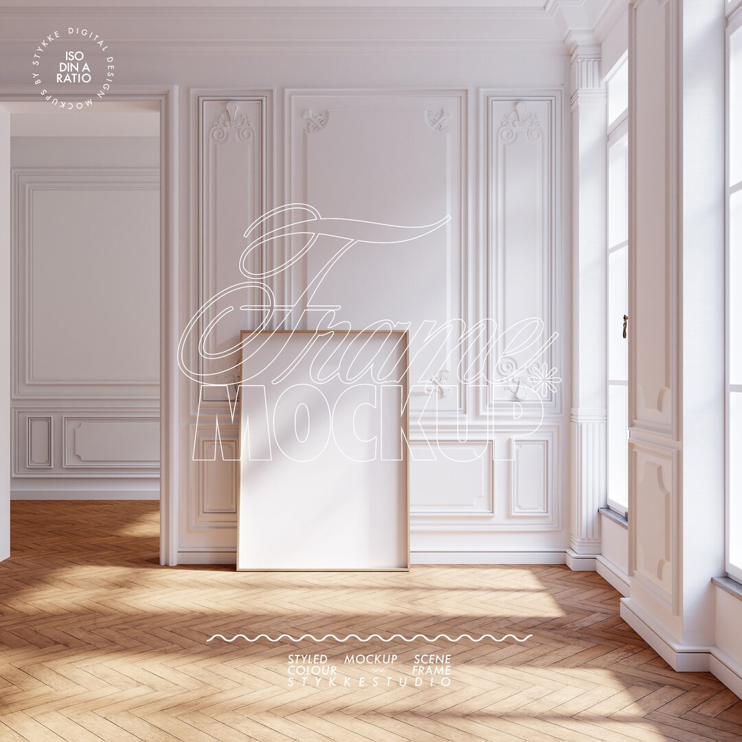 Scandinavian Frame Mockup DIN A Ratio, Minimalistic Interior Mockup ...