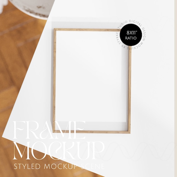 Scandinavian Frame Mockup Frame Mockup on Table Modern - Etsy