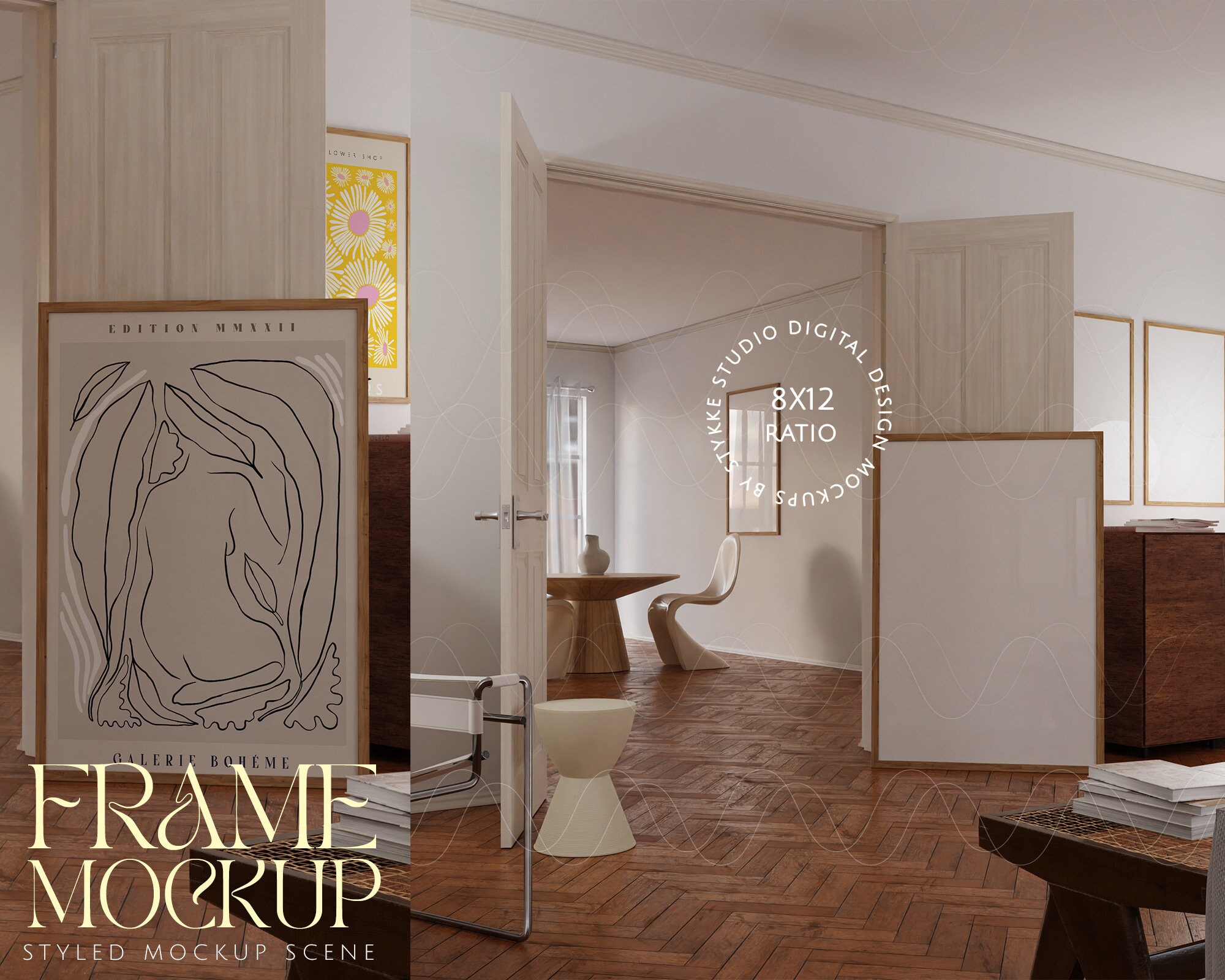 Art & Collectibles Drawing & Illustration Digital modern frames frame ...