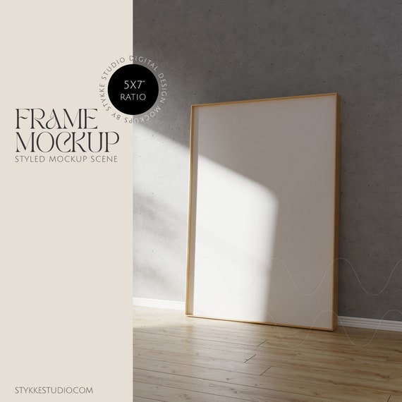 Paper & Party Supplies Graphic Design Photoshop Mockup Wood Frame ...