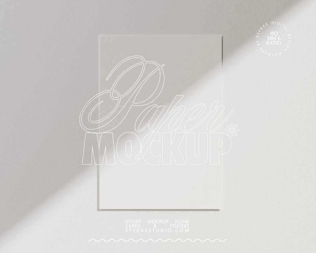Poster Mockup DIN A ISO Digital Paper Vertical Card Print Poster ...