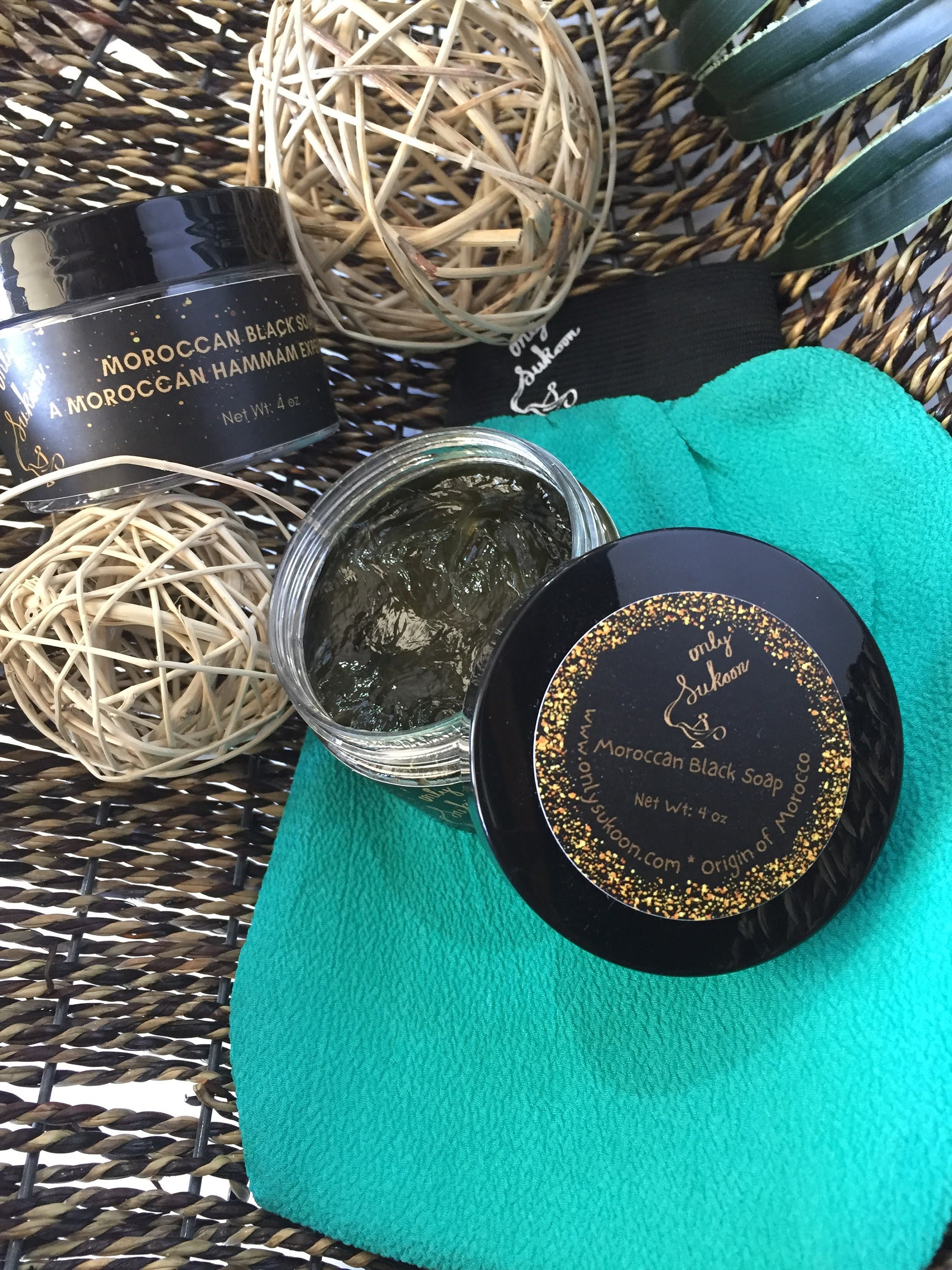 Gift Pack: Moroccan Black 'beldi' Soap With Kessa - Etsy