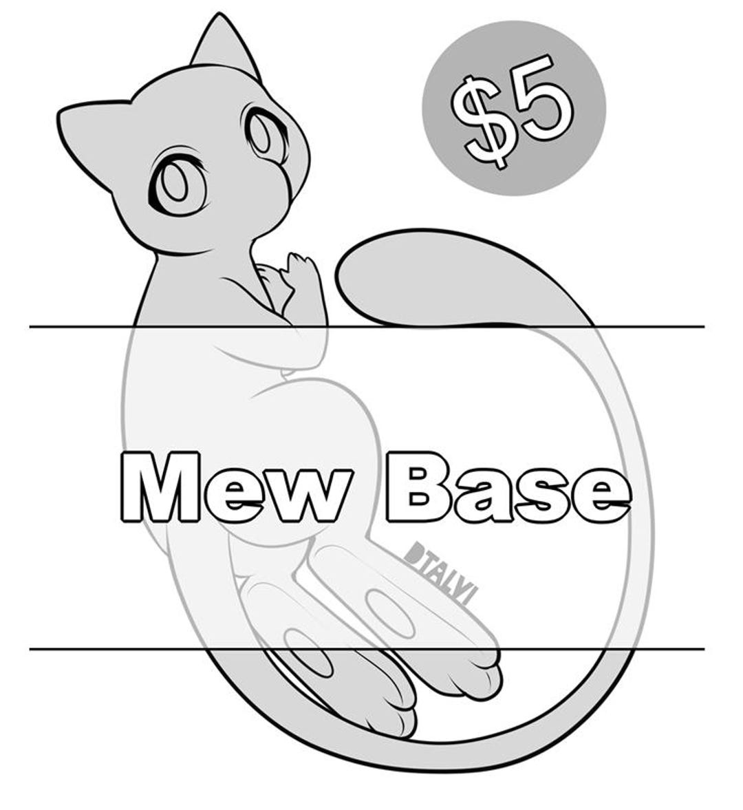 Mew Pokemon Digital Art Base | PSD File (digital Download) - Etsy