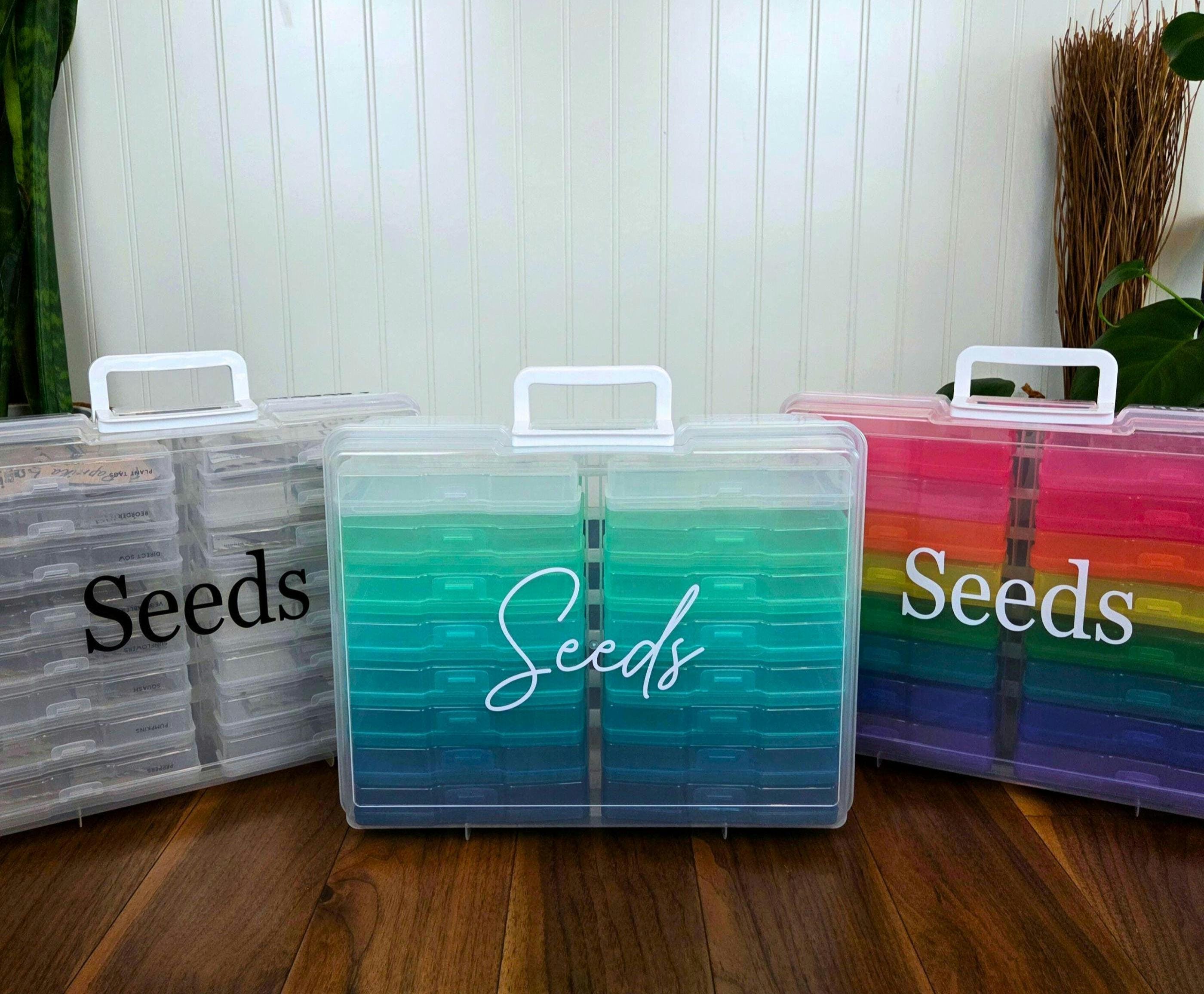Custom Seed Packet Storage Organizer Case With 80 Garden Labels, Garden ...