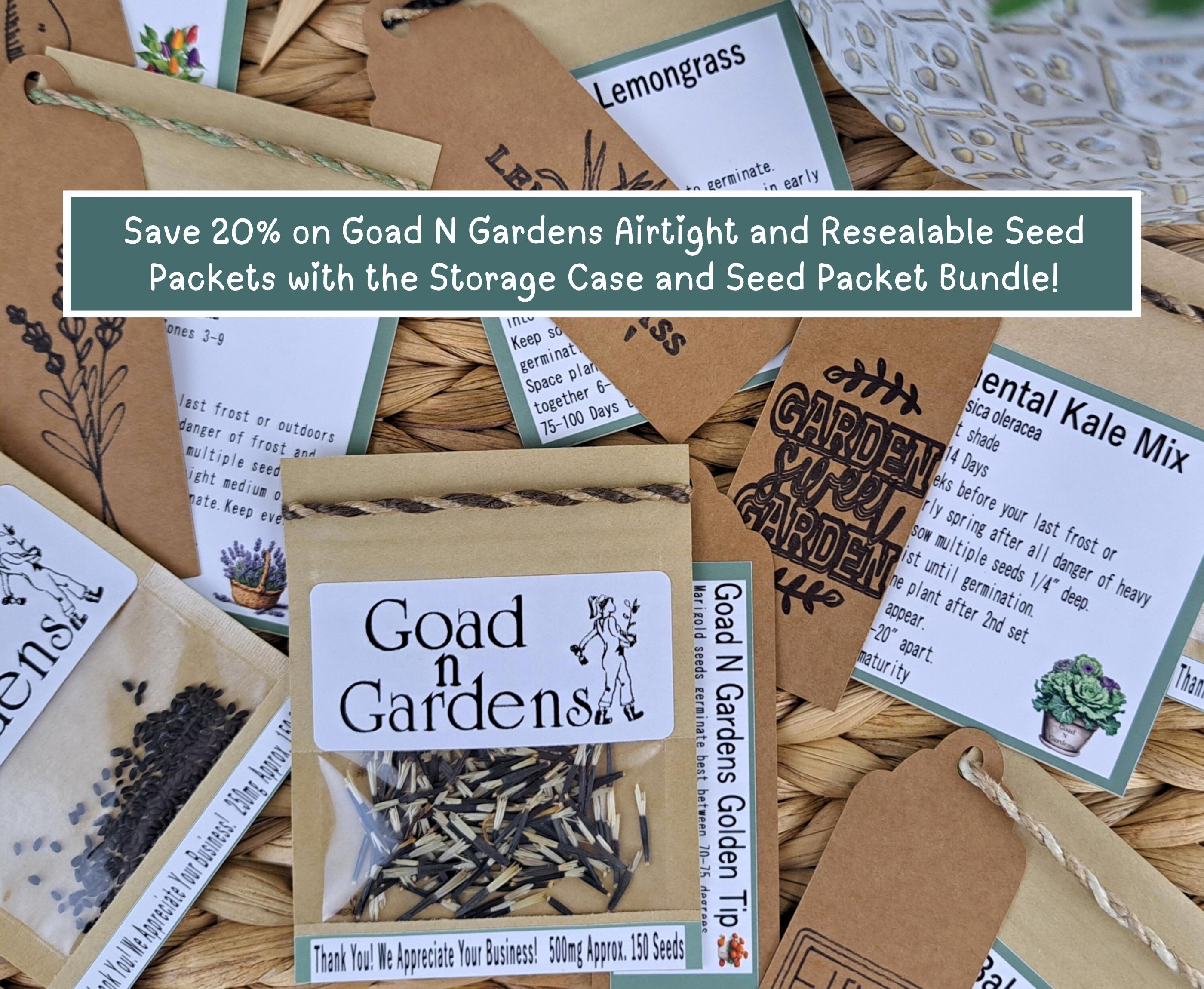 Custom Seed Packet Storage Organizer Case With 80 Garden Labels, Garden ...