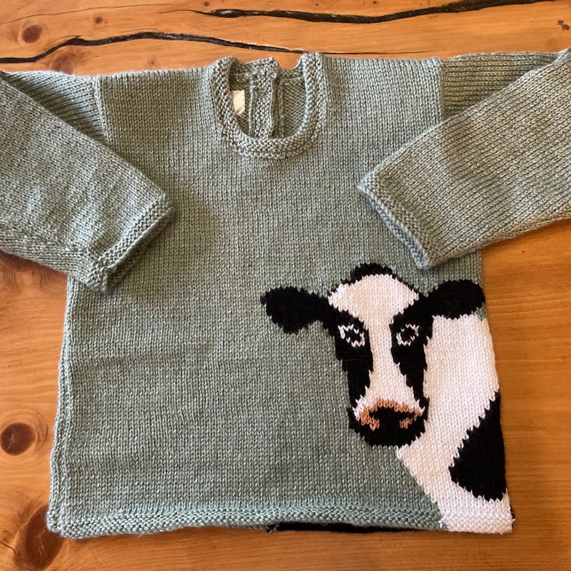 Cow Sweater - Etsy